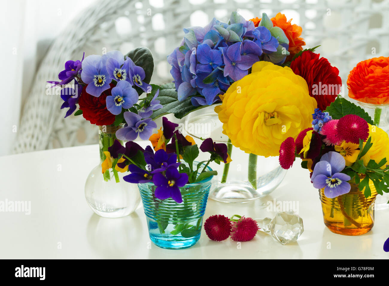 Colorful cut flowers Stock Photo - Alamy