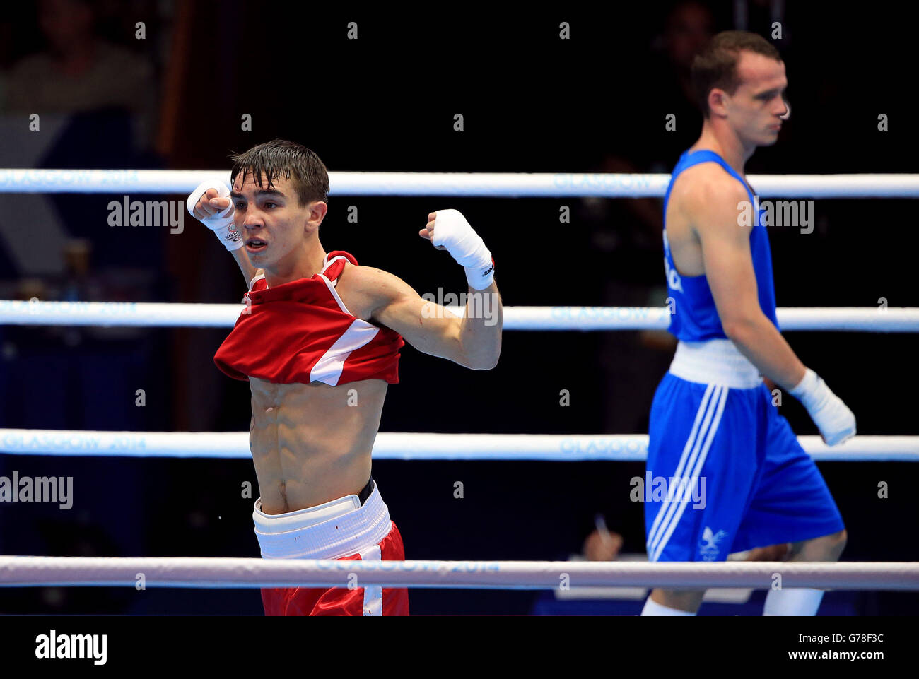 Northern Ireland's Michael Conlan celebrates beating Wales' Sean ...