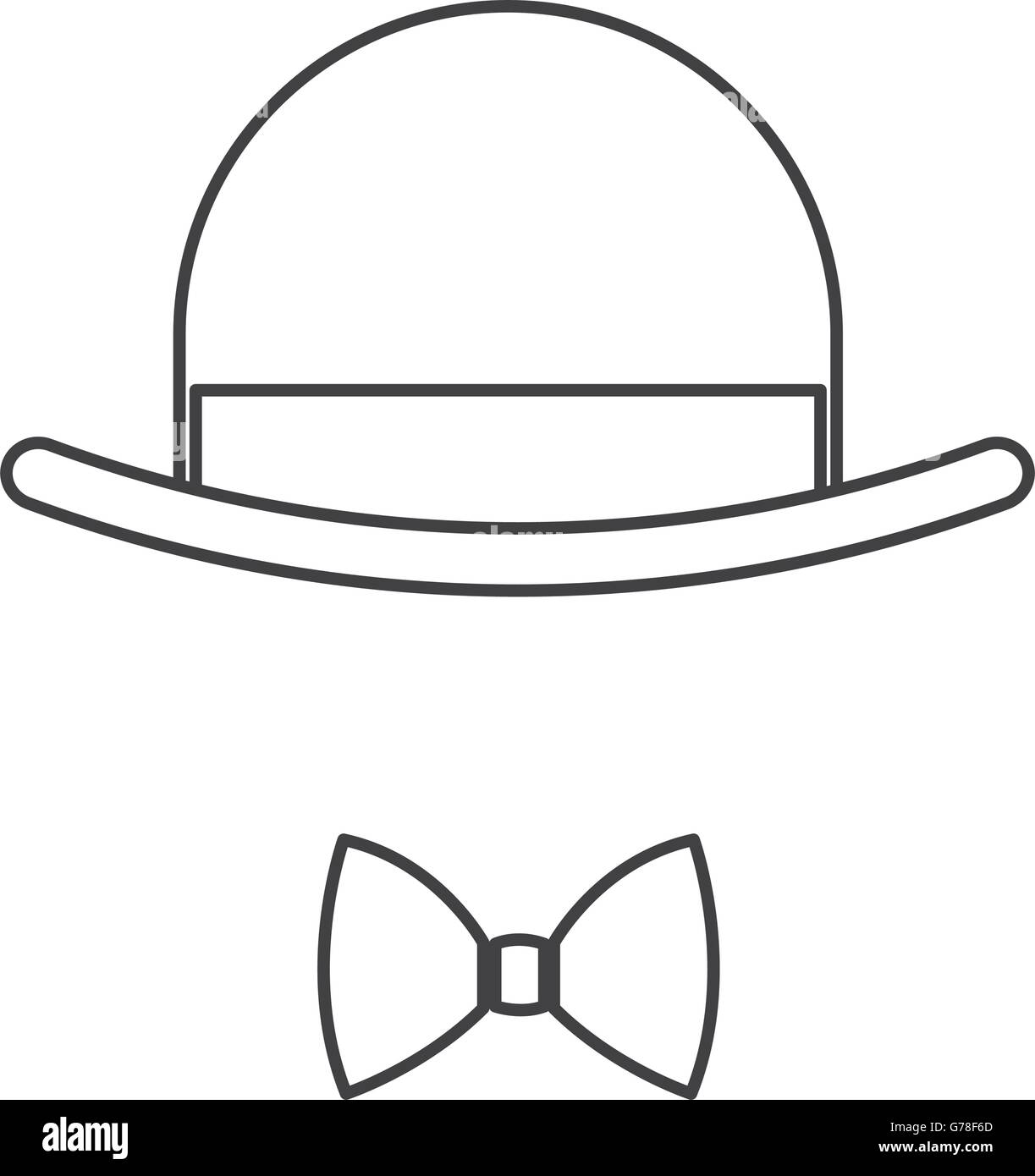 hat with bowtie icon Stock Vector Image & Art - Alamy