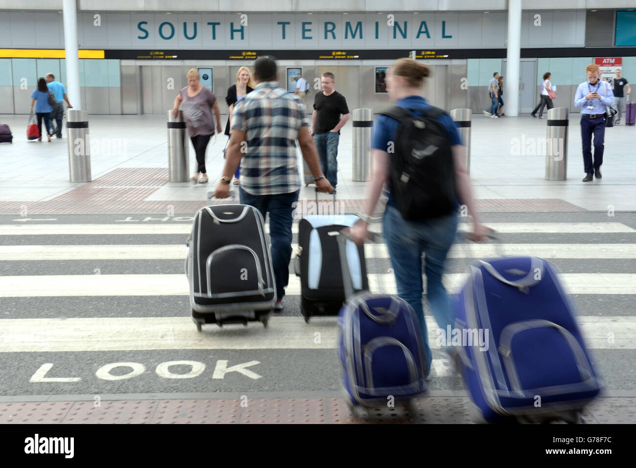 Gatwick tackles luggage crisis Stock Photo - Alamy
