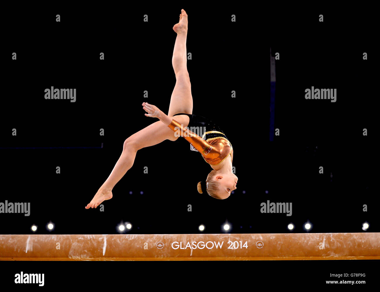 Wales' Georgina Hockenhull during the Women's Beam Final, at the SSE ...