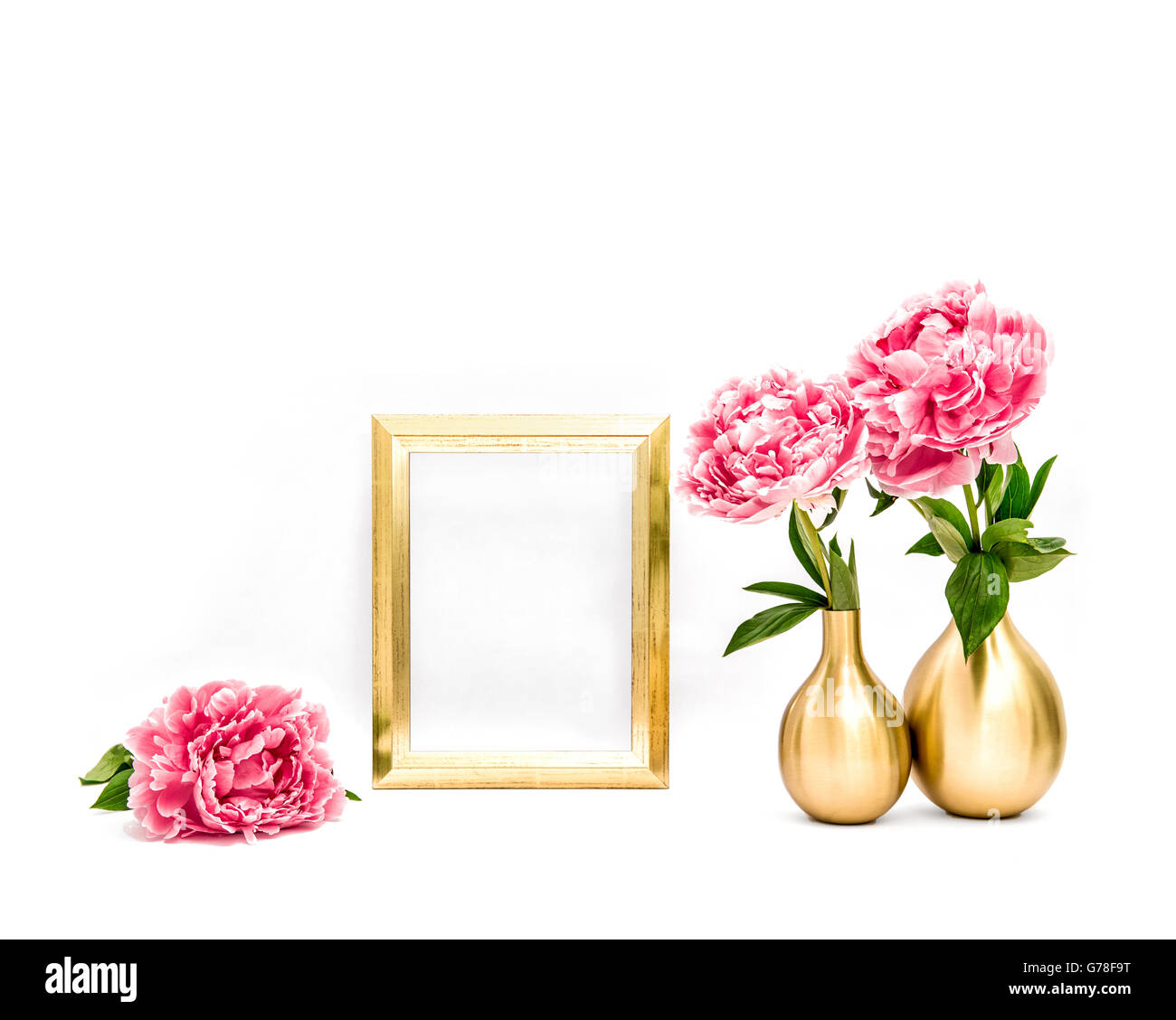 Copy space frame flowers Cut Out Stock Images & Pictures - Alamy