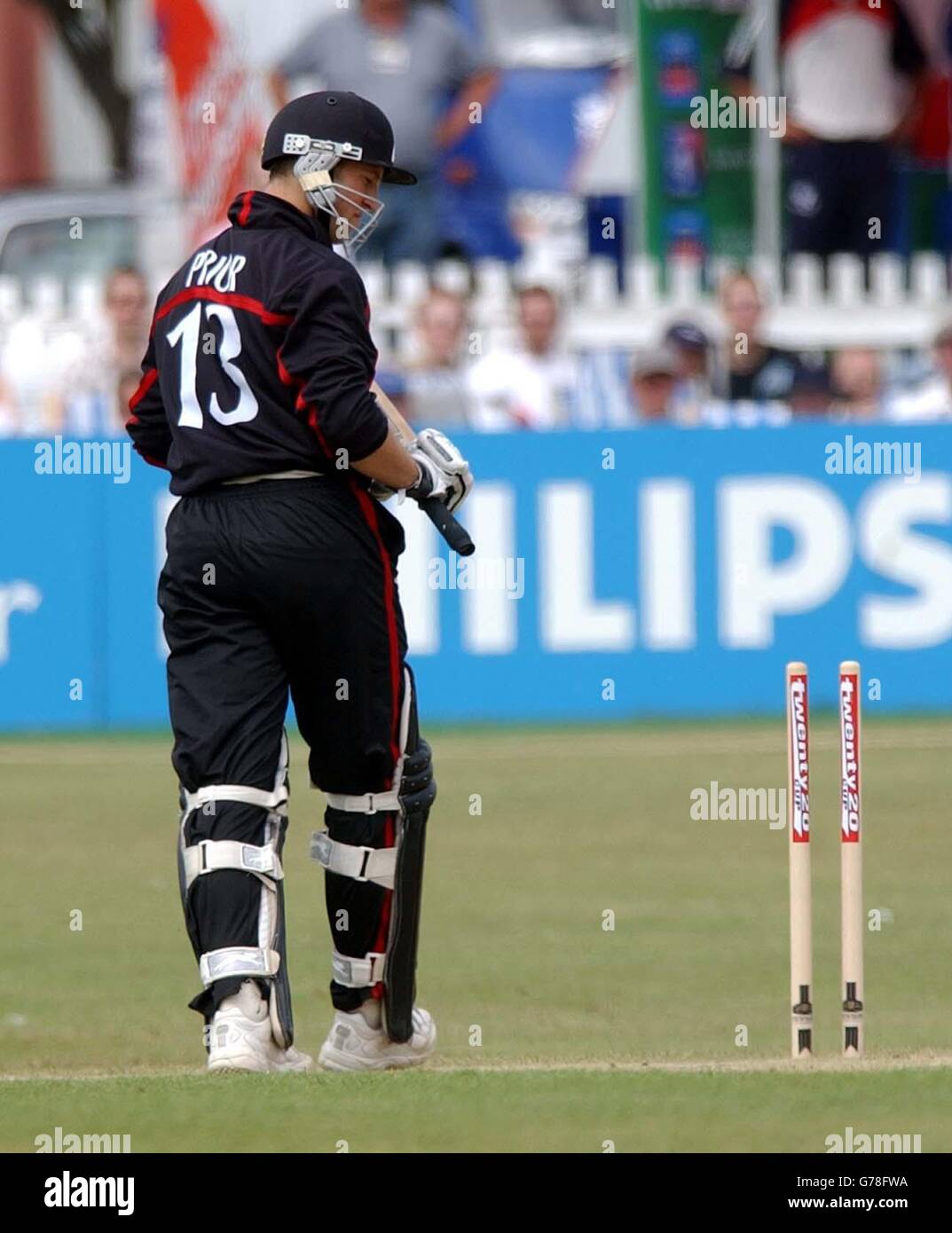 Sussex Sharks v Essex Eagles. Sussex Sharks batsman Matt Prior looks at ...