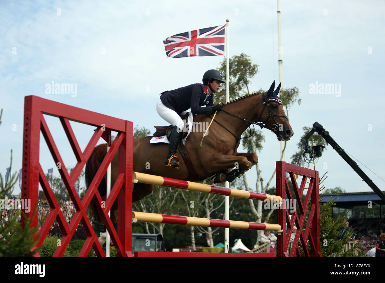 Great Britain's Jessie Drea riding Touchable jumps in the Furusiyya FEI ...