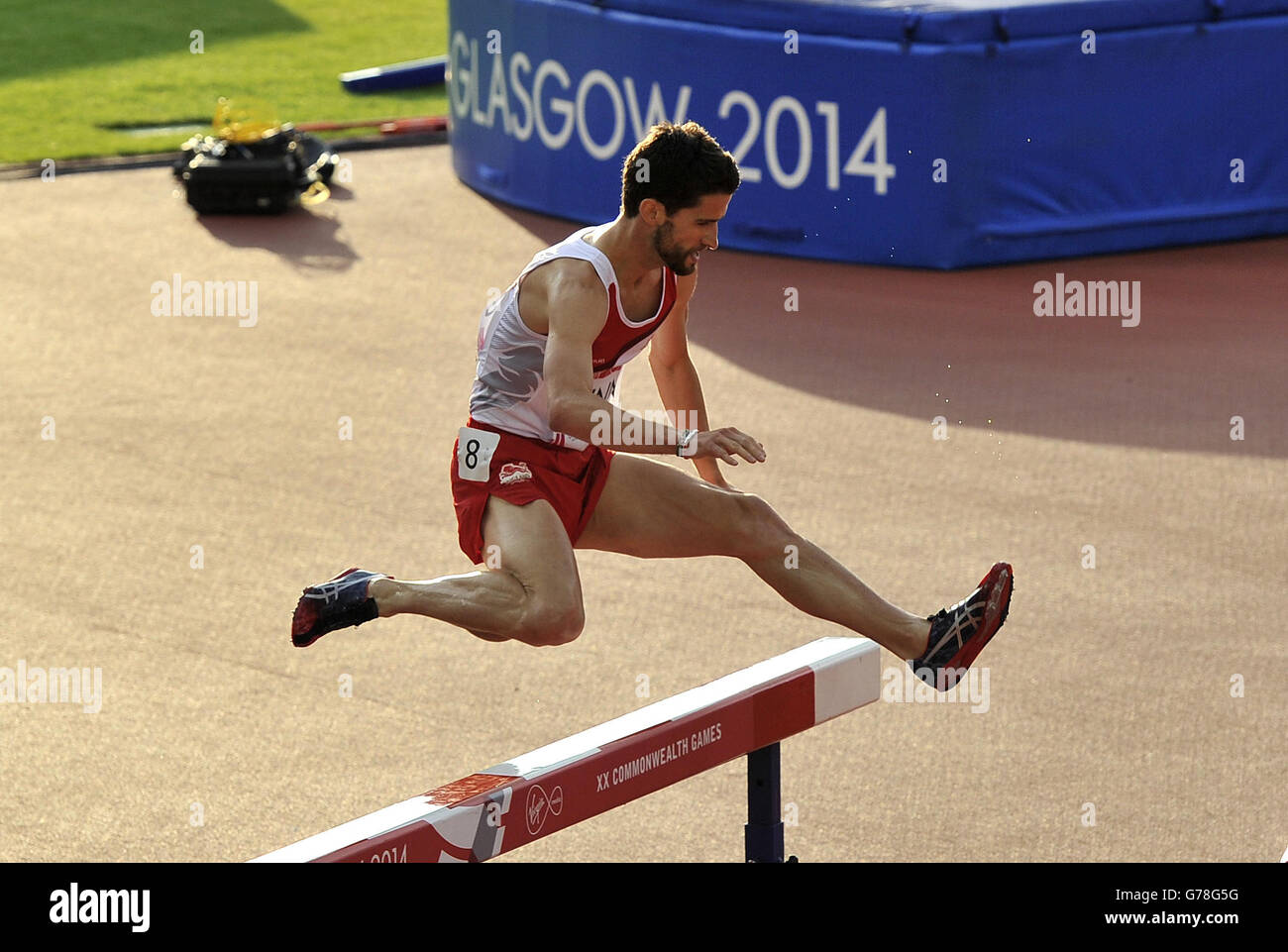 England's Luke Gunn in the Men's 3000m Steeplechase Final, at Hampden ...