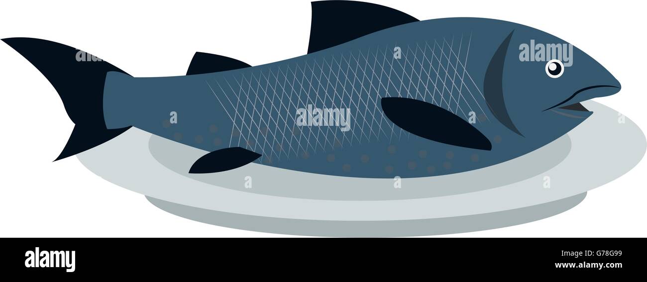 Salmon fish head Stock Vector Images - Alamy