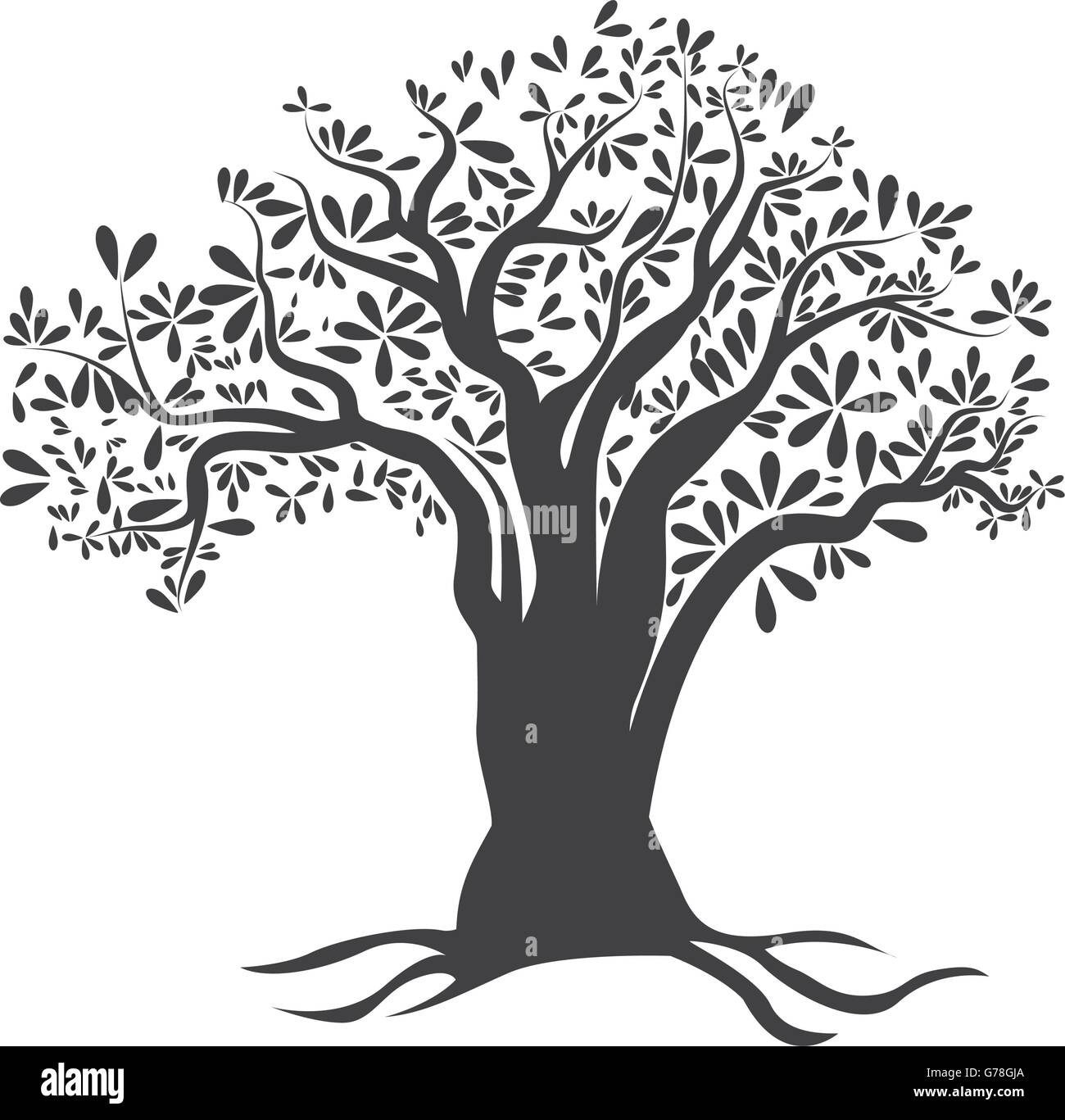 Olive tree icon. Organic and Healthy food design. Vector graphic Stock ...