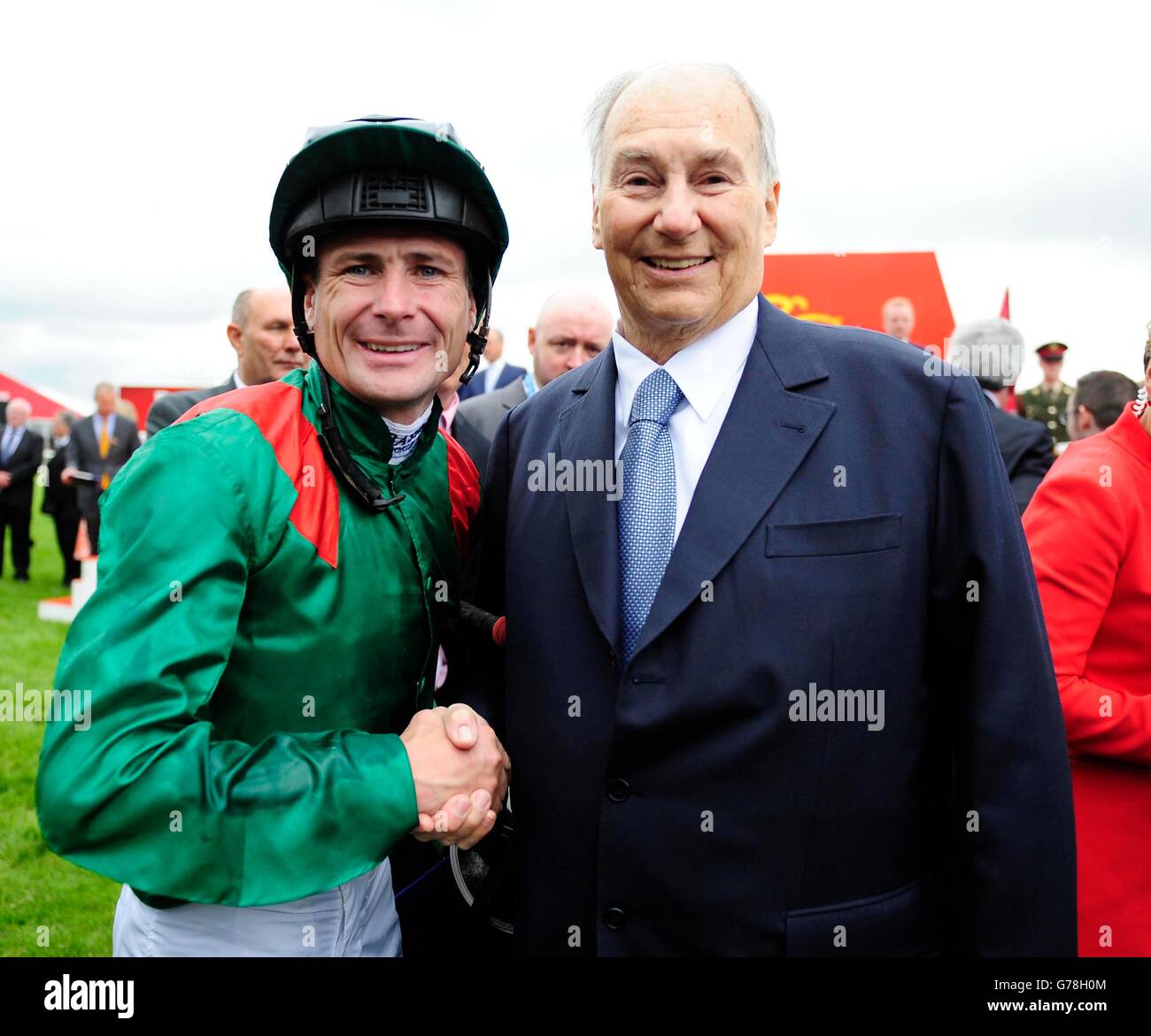 Harzand and Pat Smullen in the winners enclosure with Owner Prince Aga ...