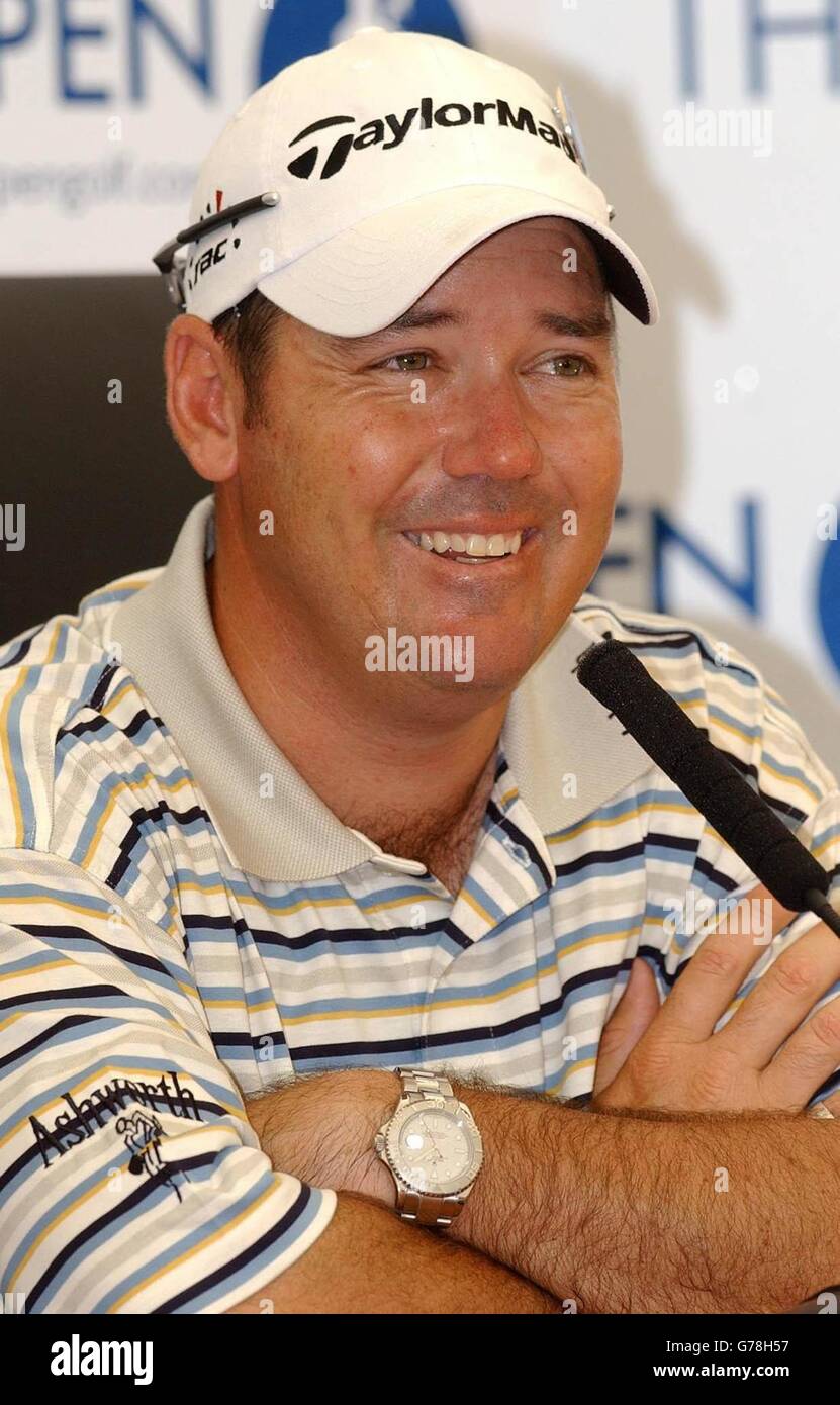 American Rich Beem talks to the media at a press conference, in ...