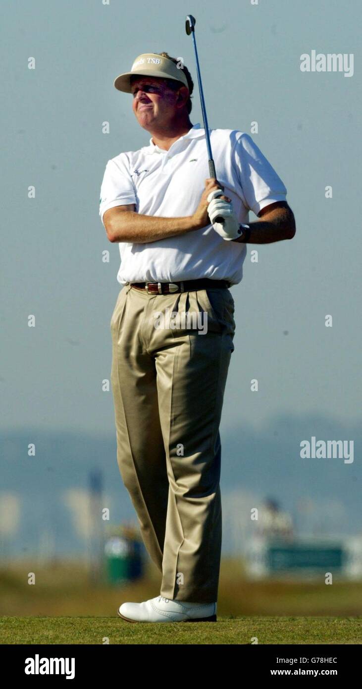 The UK's Collin Montgomerie during practice on the Royal St George's ...