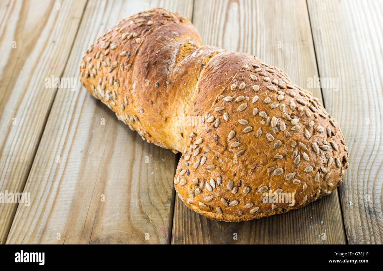 homemade fresh bread ion wooden cutting board Stock Photo - Alamy