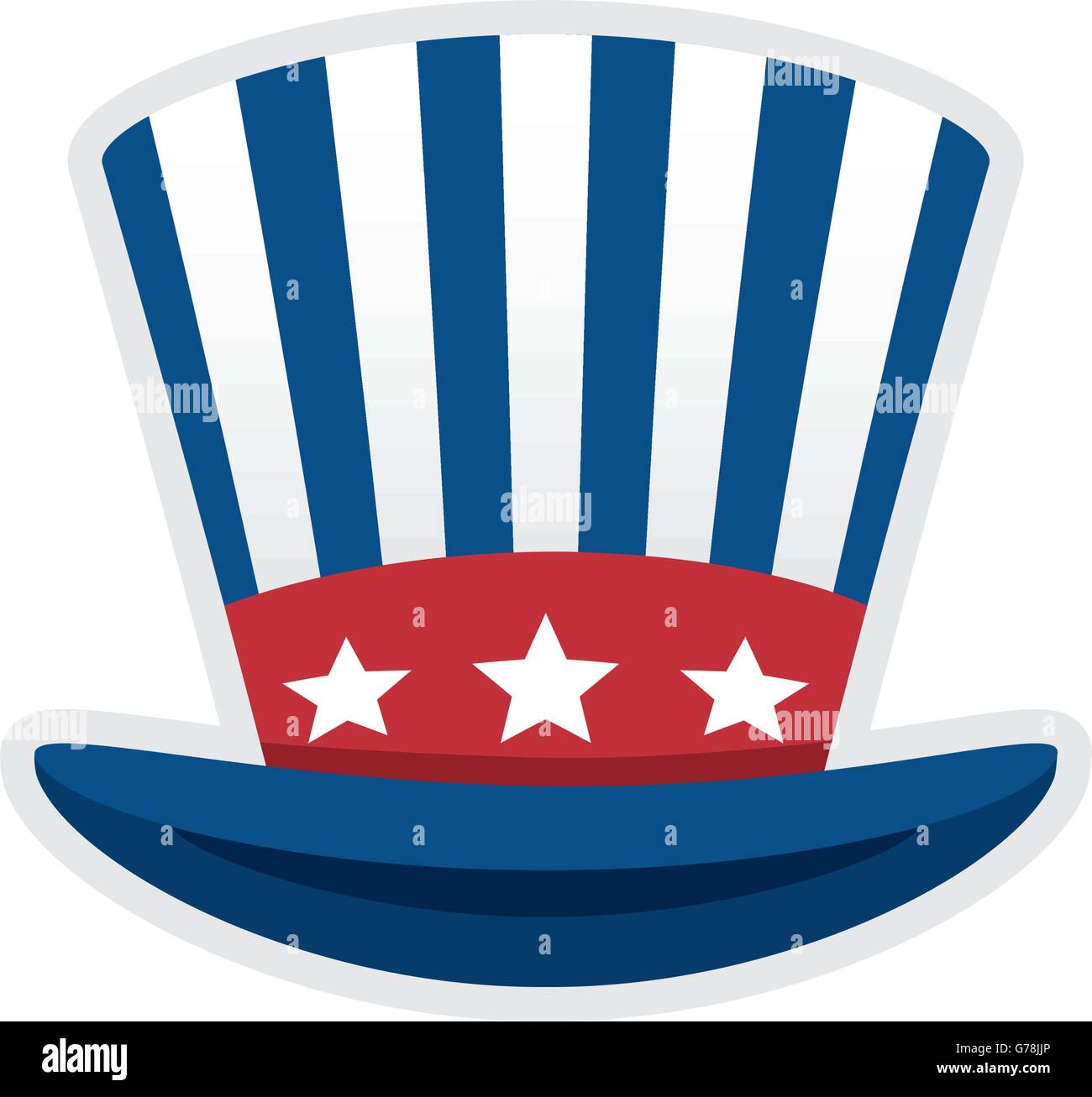 Striped hat icon. Toy design. Vector graphic Stock Vector Image & Art ...