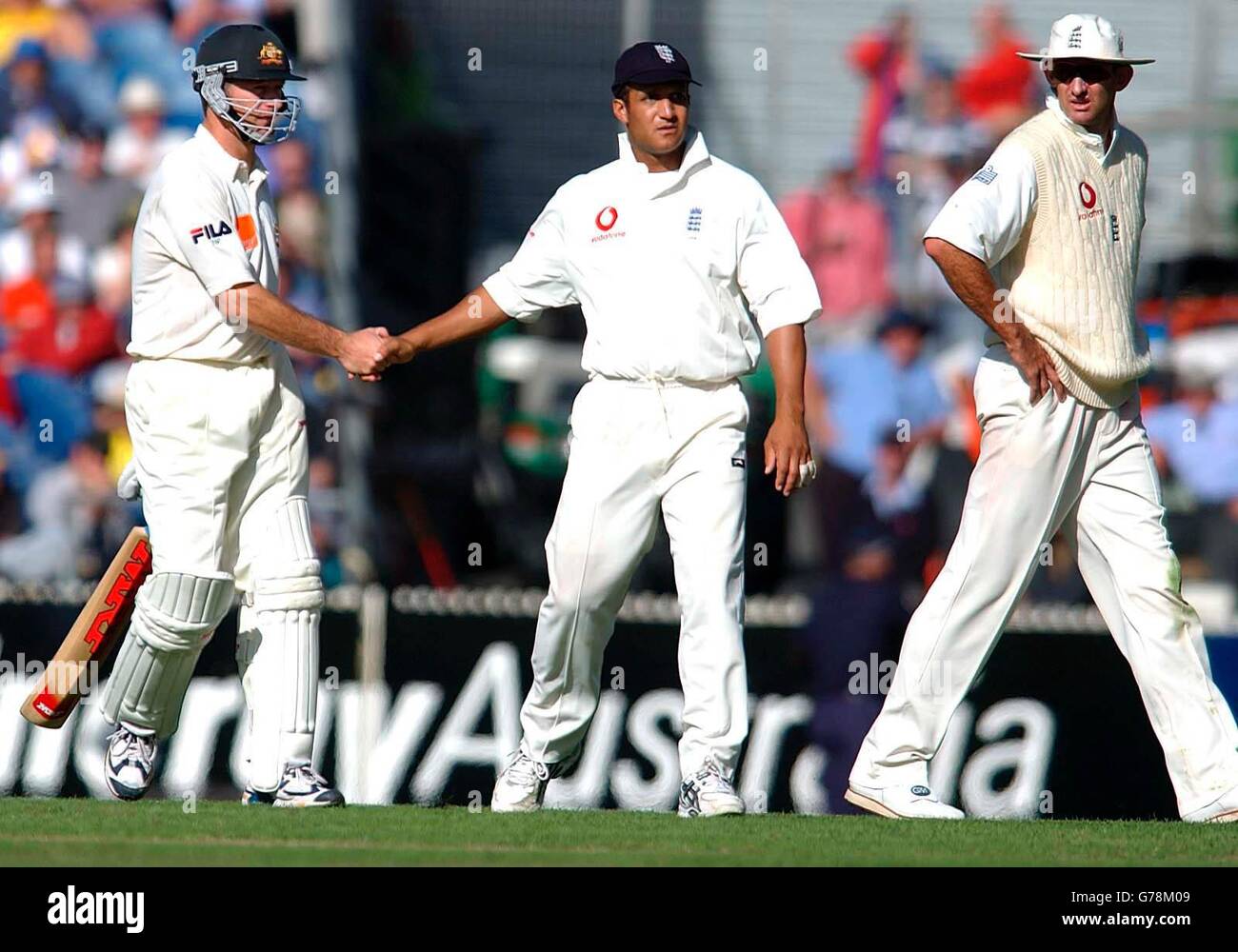 Sport cricket shaking hands action andrew caddick mark butcher hi-res ...
