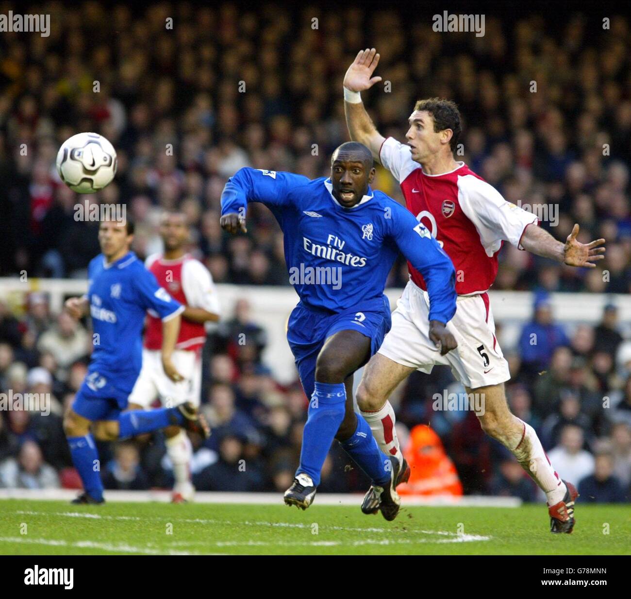 During their fa barclaycard premiership match at highbury stadium hi ...