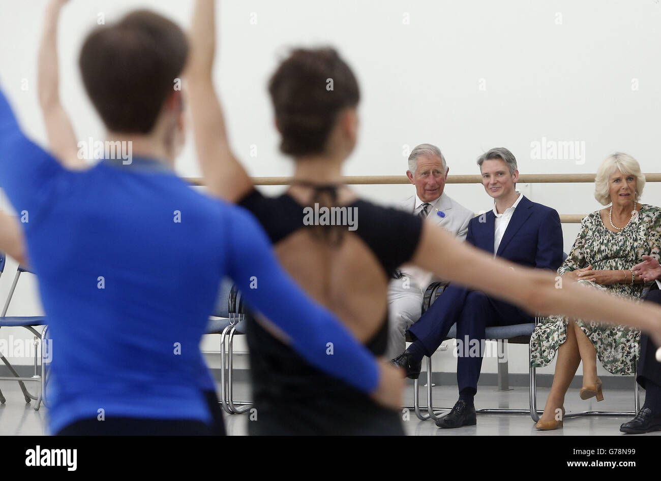 The Duke and Duchess of Cornwall with Christopher Hampson (centre), the ...