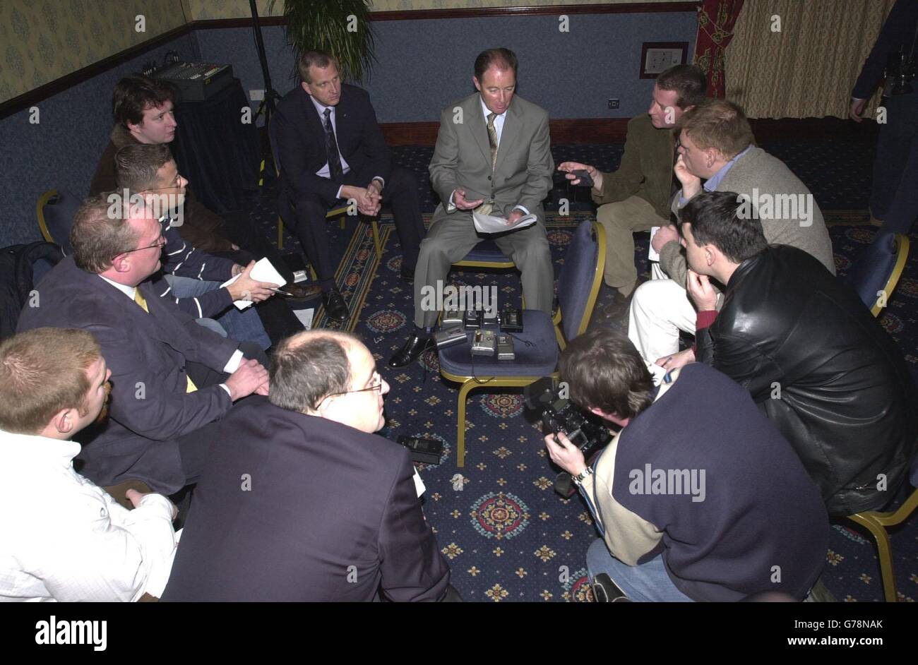 New Republic of Ireland manager Brian Kerr, announcing his first squad ...