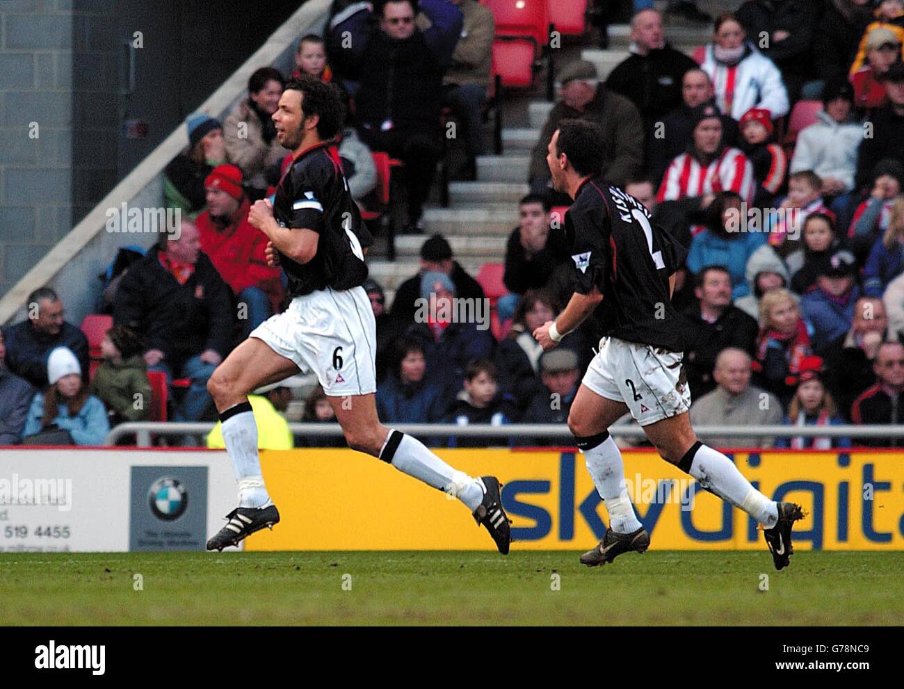 Mark Fish (left) celebrates his goal for Charlton Athletic during their ...