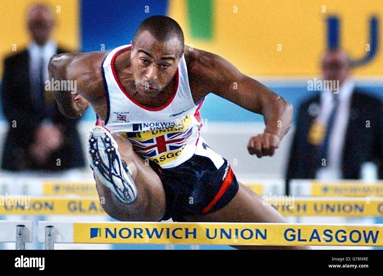 Colin Jackson - Norwich Union Athletics Stock Photo - Alamy