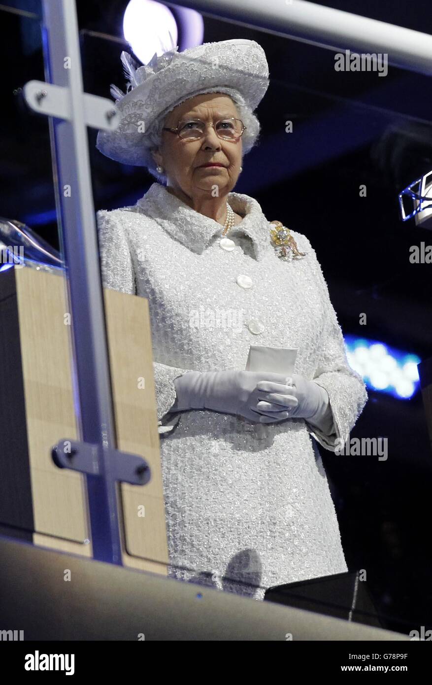 Queen Elizabeth II during the 2014 Commonwealth Games Opening Ceremony ...