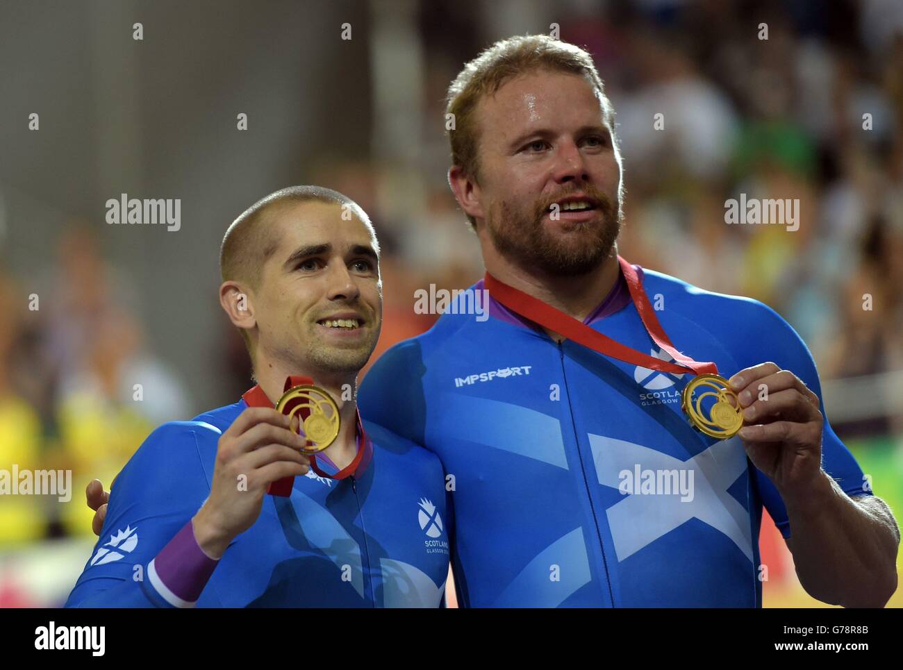 Scotland's Neil Fachie (left) and Craig MacLean celebrate with their ...