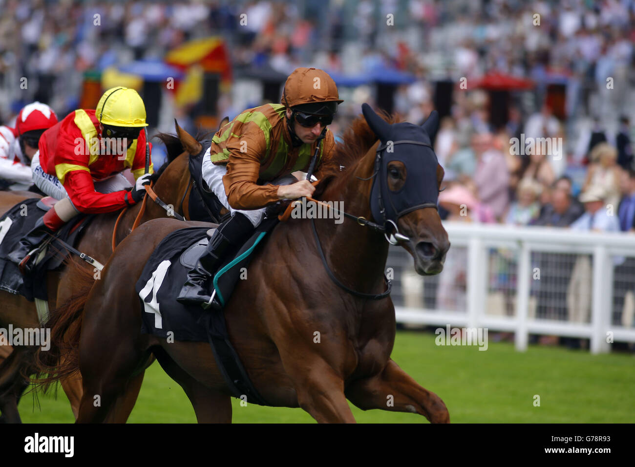 Iffranesia (centre) ridden by Adam Beschizza wins the Vartan ...