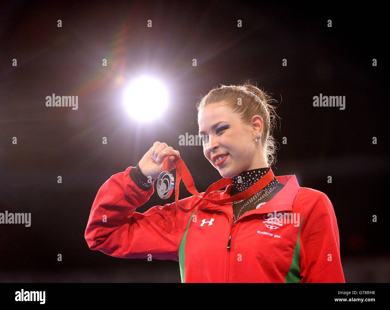 Silver medal winner Wales' Francesca Jones with her medal after the ...