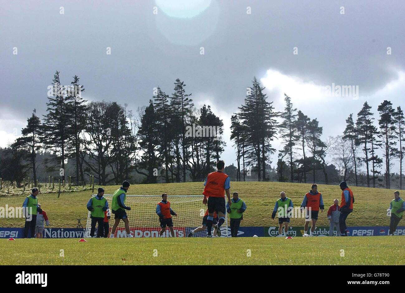 The england football squad train at slaley hall hi-res stock ...