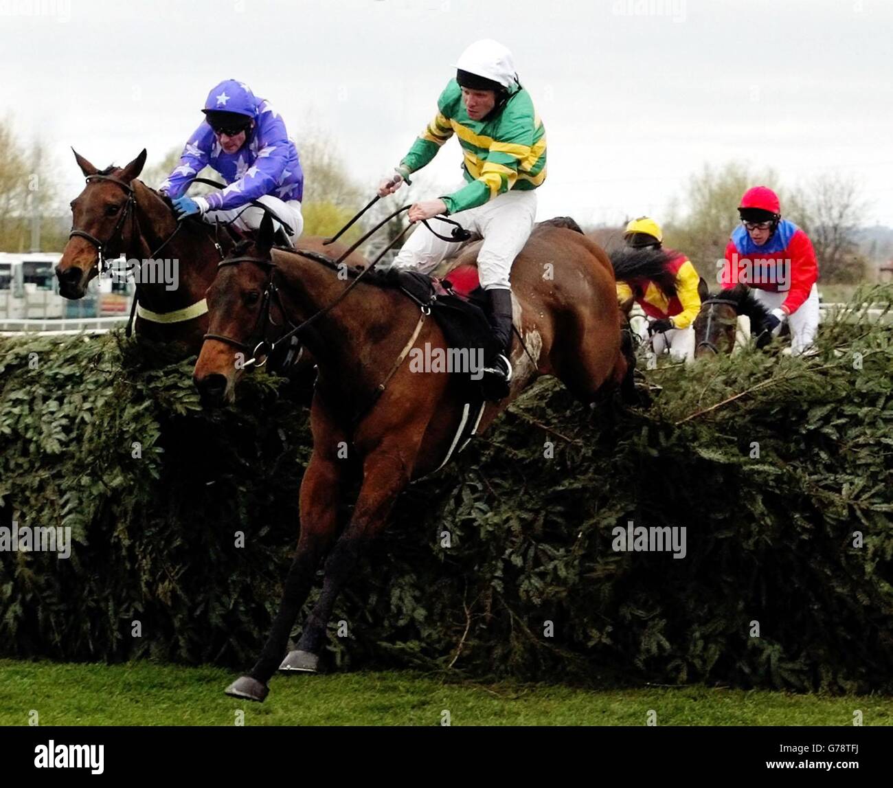 Martell Cognac Sainsburys Topham Trophy chase Stock Photo - Alamy