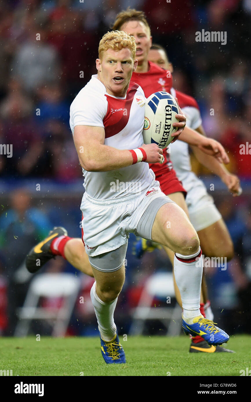 England's John Brake in action in the Rugby Sevens Plate Final at Ibrox ...