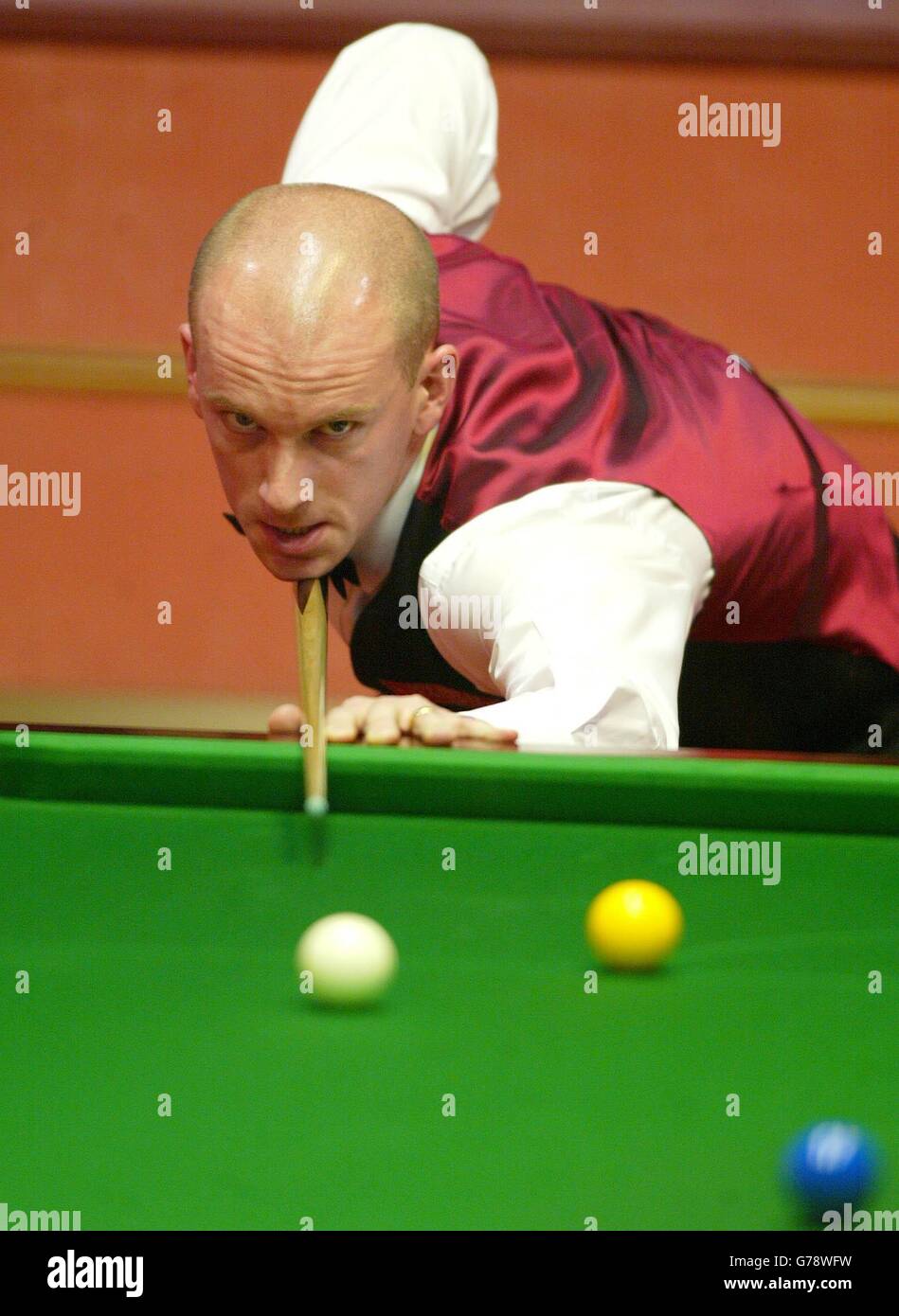 During his second round match against englands peter ebdon hi-res stock ...