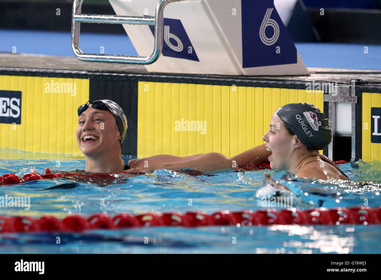 England's Elizabeth Simmonds (left) and Lauren Quigley (right ...