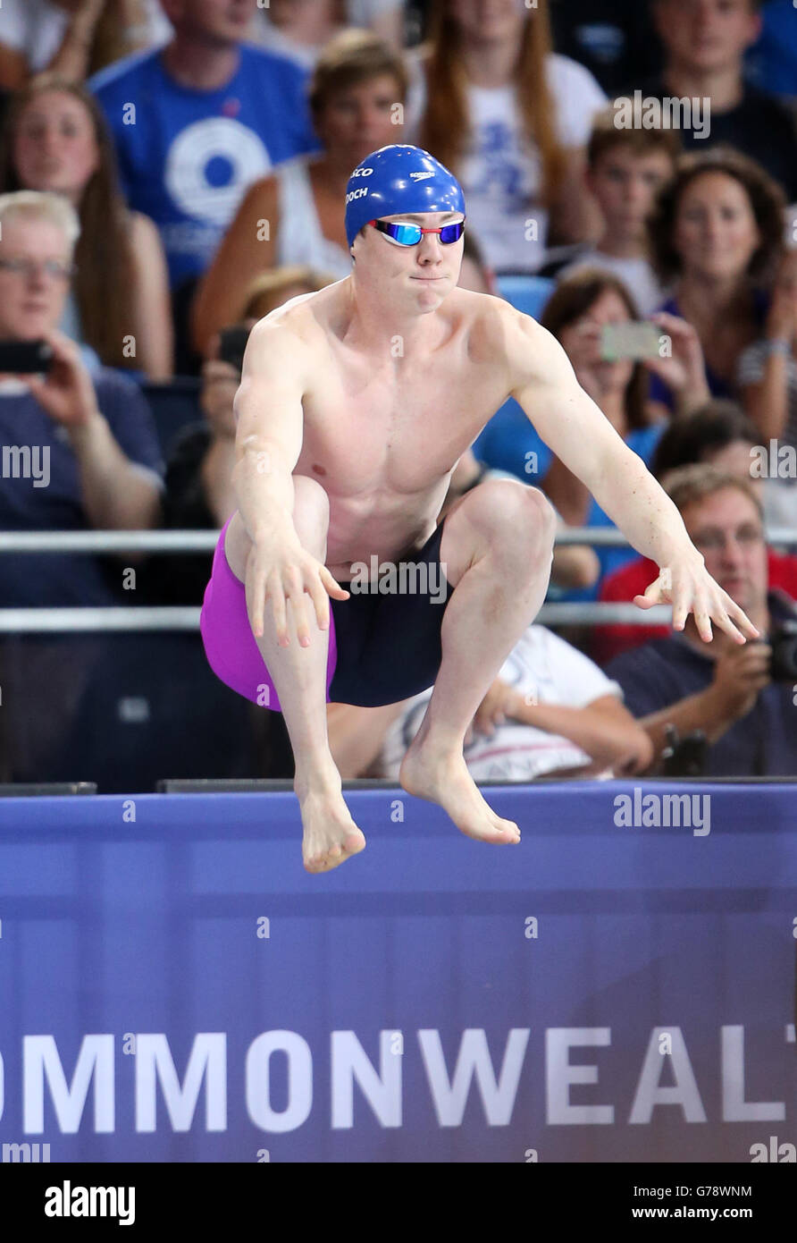 Scotland's Ross Murdoch warms up prior to the Men's 50m Breaststroke ...