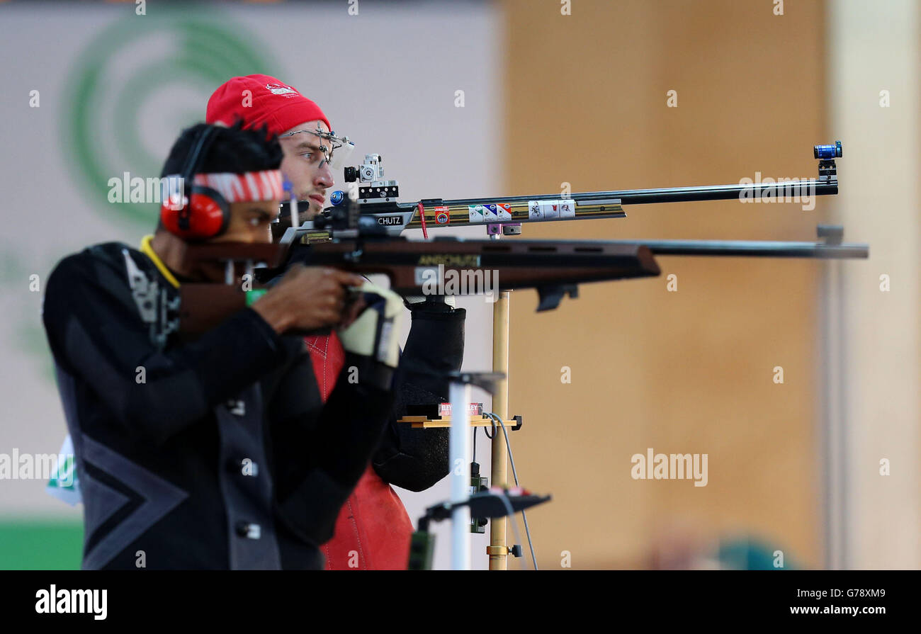 England's Kenneth Parr in action during qualifying for the 50m Rifle 3 ...