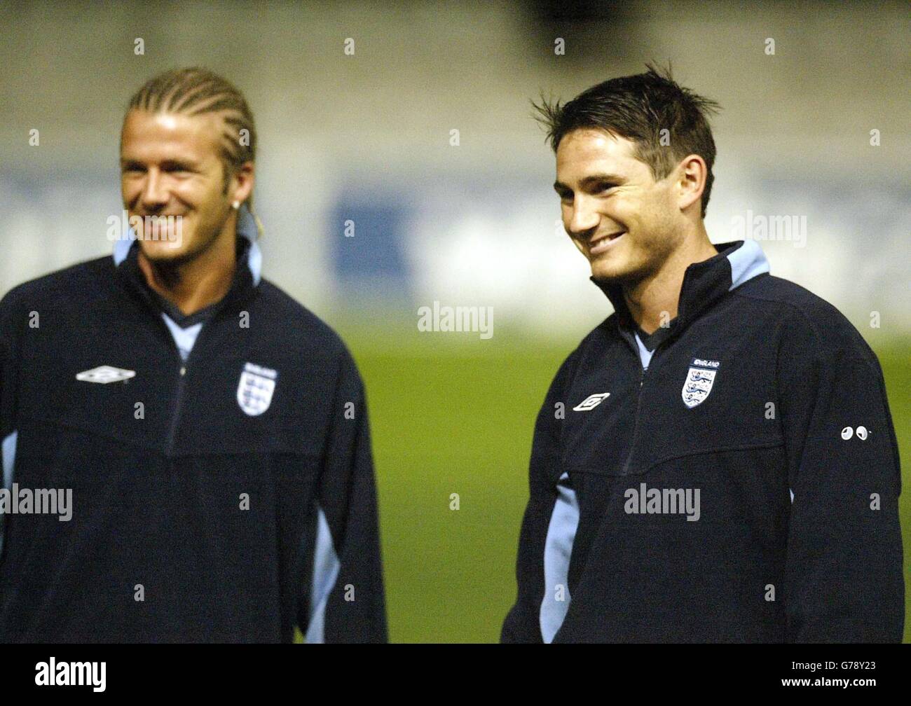 Football action training david beckham hi-res stock photography and ...