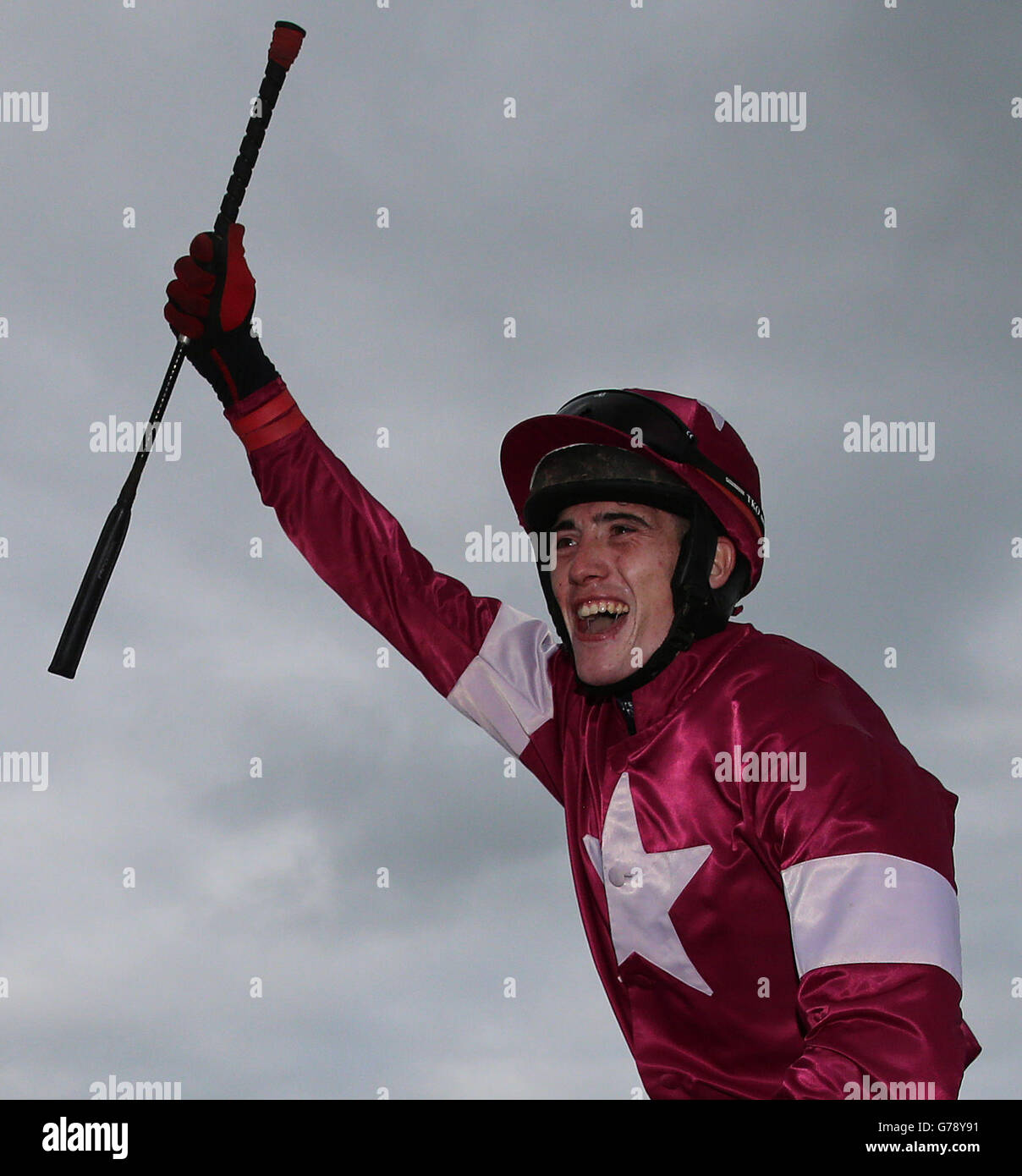 Jockey Shane Shortall celebrates the victory of Road to Riches in The ...