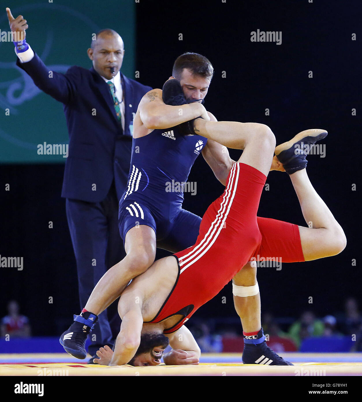Scotland's Viorel Etko (blue) and Malta's Adam Vella during the FS 61 ...