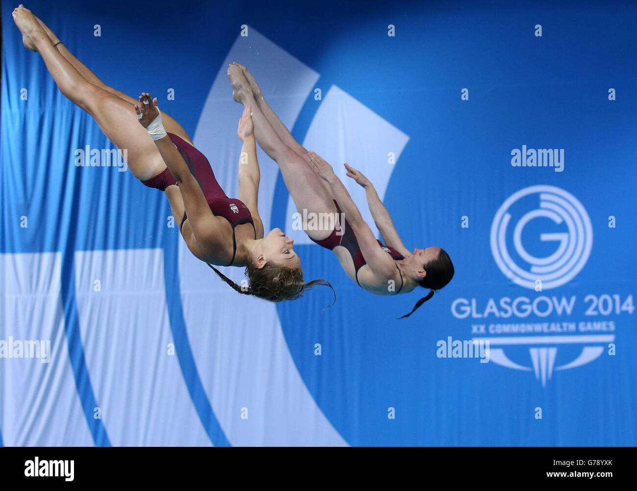 England's Rebecca Gallantree and Alicia Blagg(nearside) during the ...