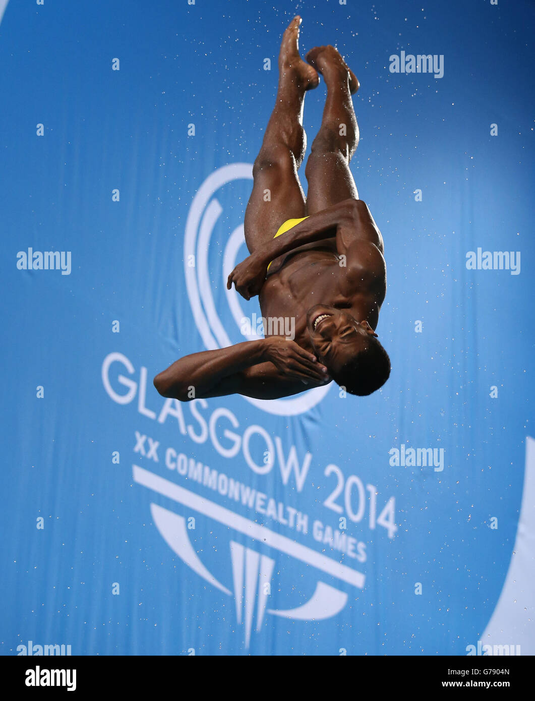 Jamaicas yona wisdom knight during the mens 1m springboard final hi-res ...