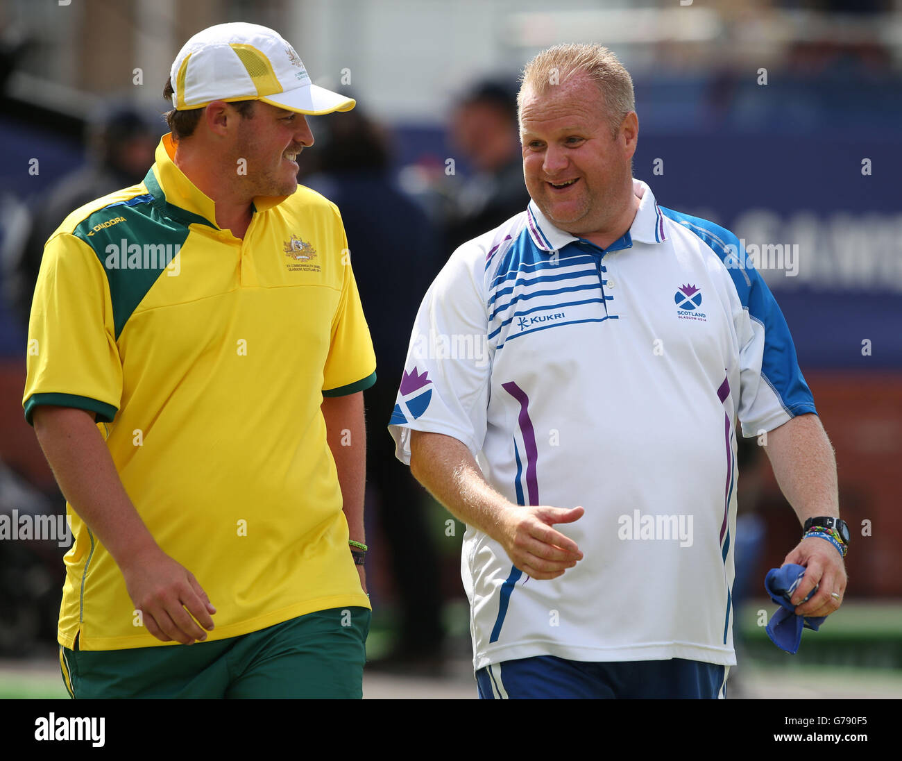Scotland's Darren Burnett (right) after winning against Australia's ...