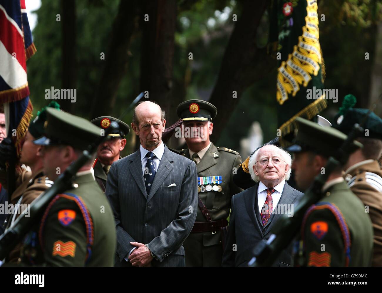 President Michael D. Higgins and Prince Edward, Duke of Kent, at the ...