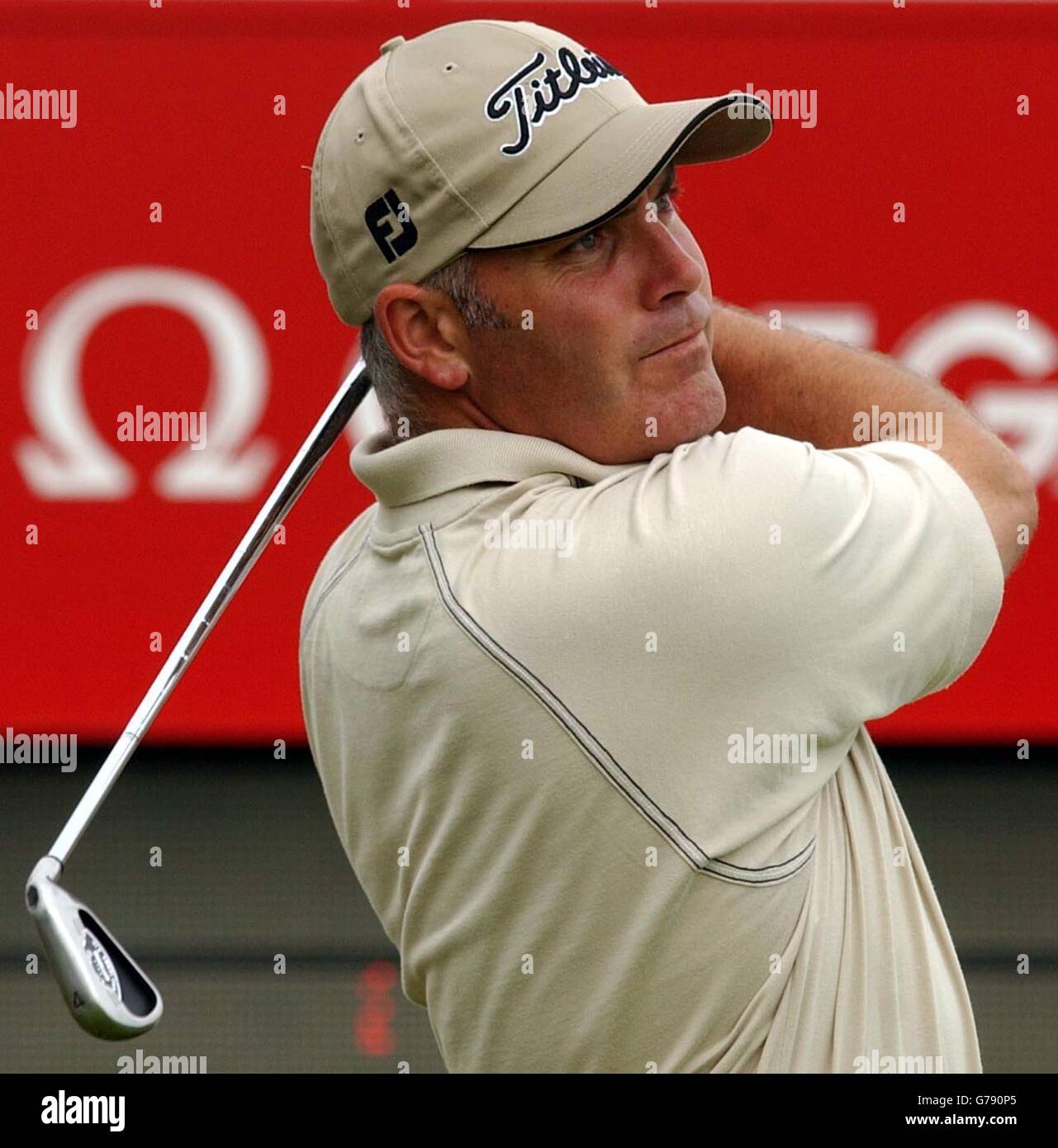 England's Philip Archer on the first tee during the British Masters at ...