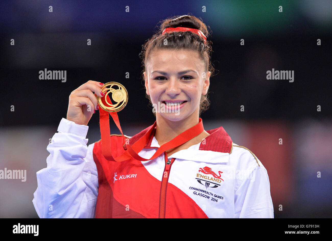 England's Claudia Fragapane with her Gold after victory in the women's ...