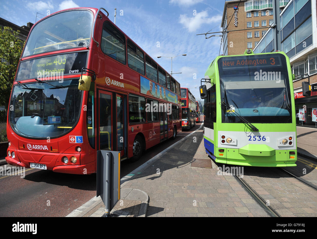 Tram buses hi-res stock photography and images - Alamy