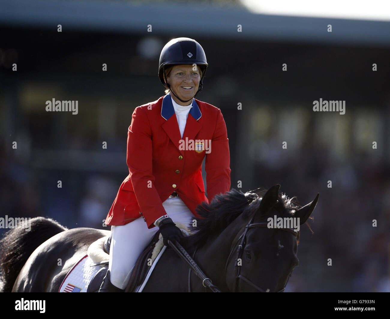 USA's Elizabeth Madden riding Cortes 'C' wins the Longines King George ...