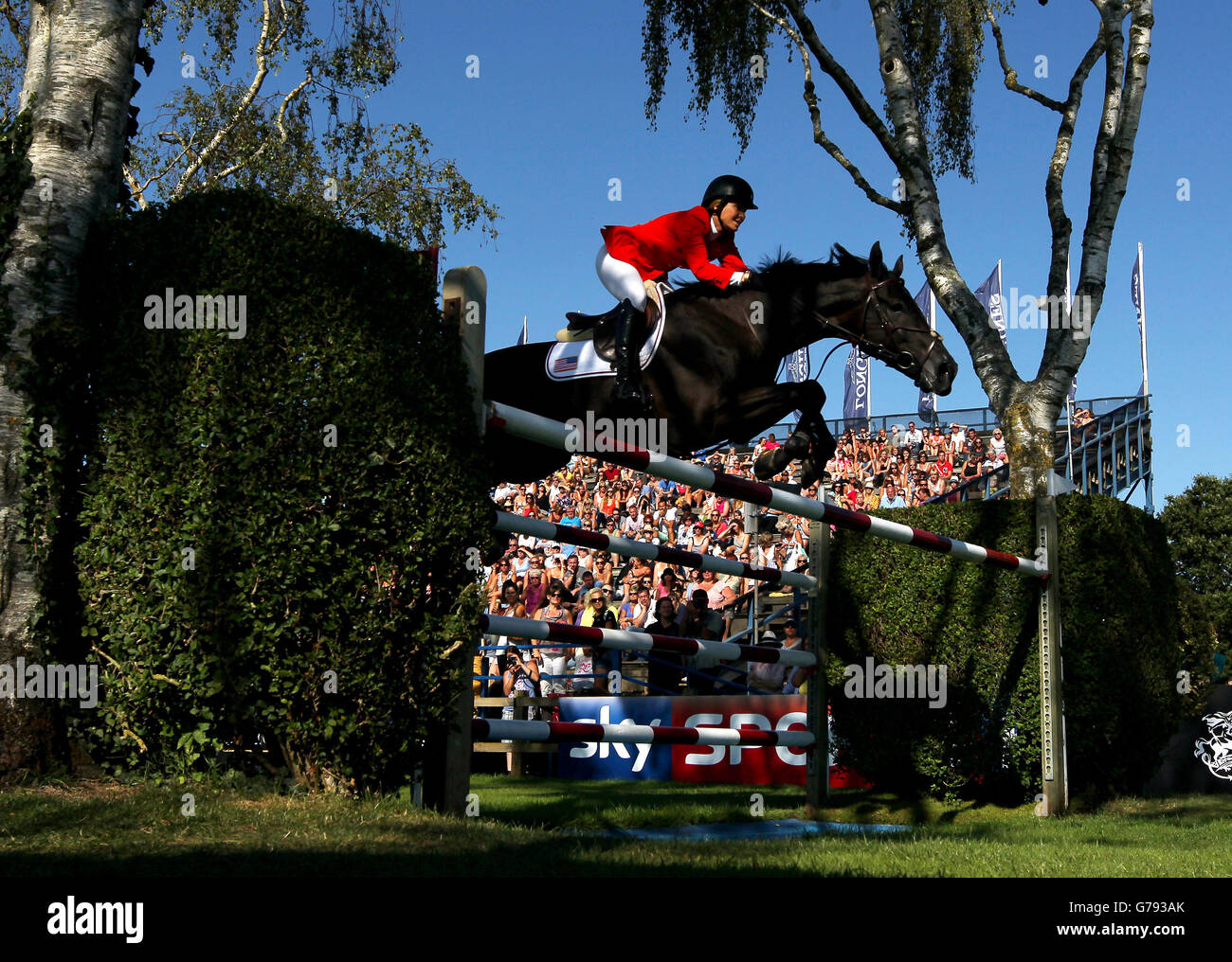 USA's Elizabeth Madden riding Cortes 'C' wins the Longines King George ...