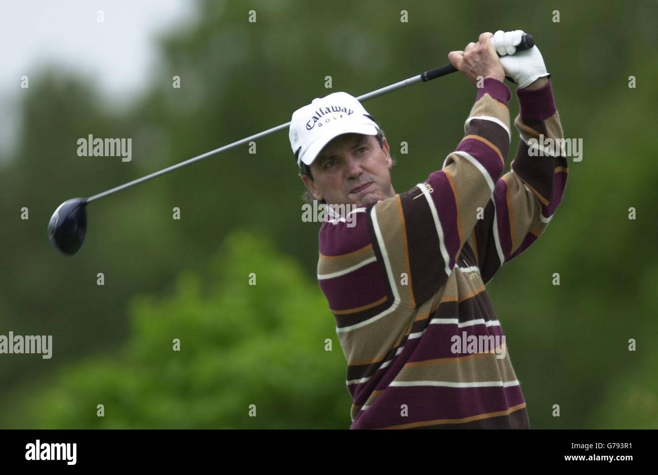 Zimbabwee's Mark McNulty, drives to the 16th green, in the Smurfit ...