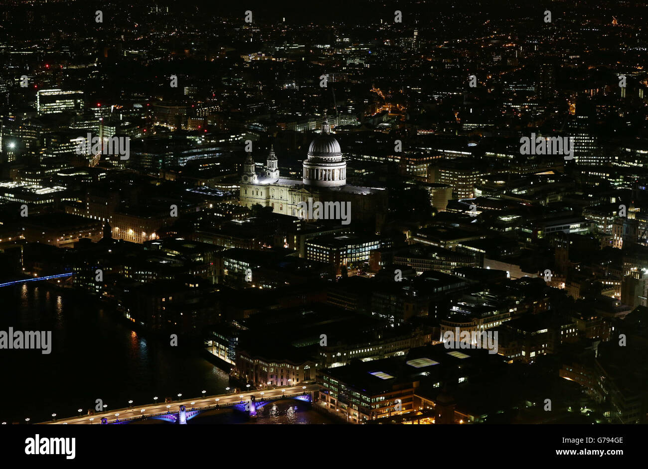 View From The Shard At Night Stock Photo - Alamy