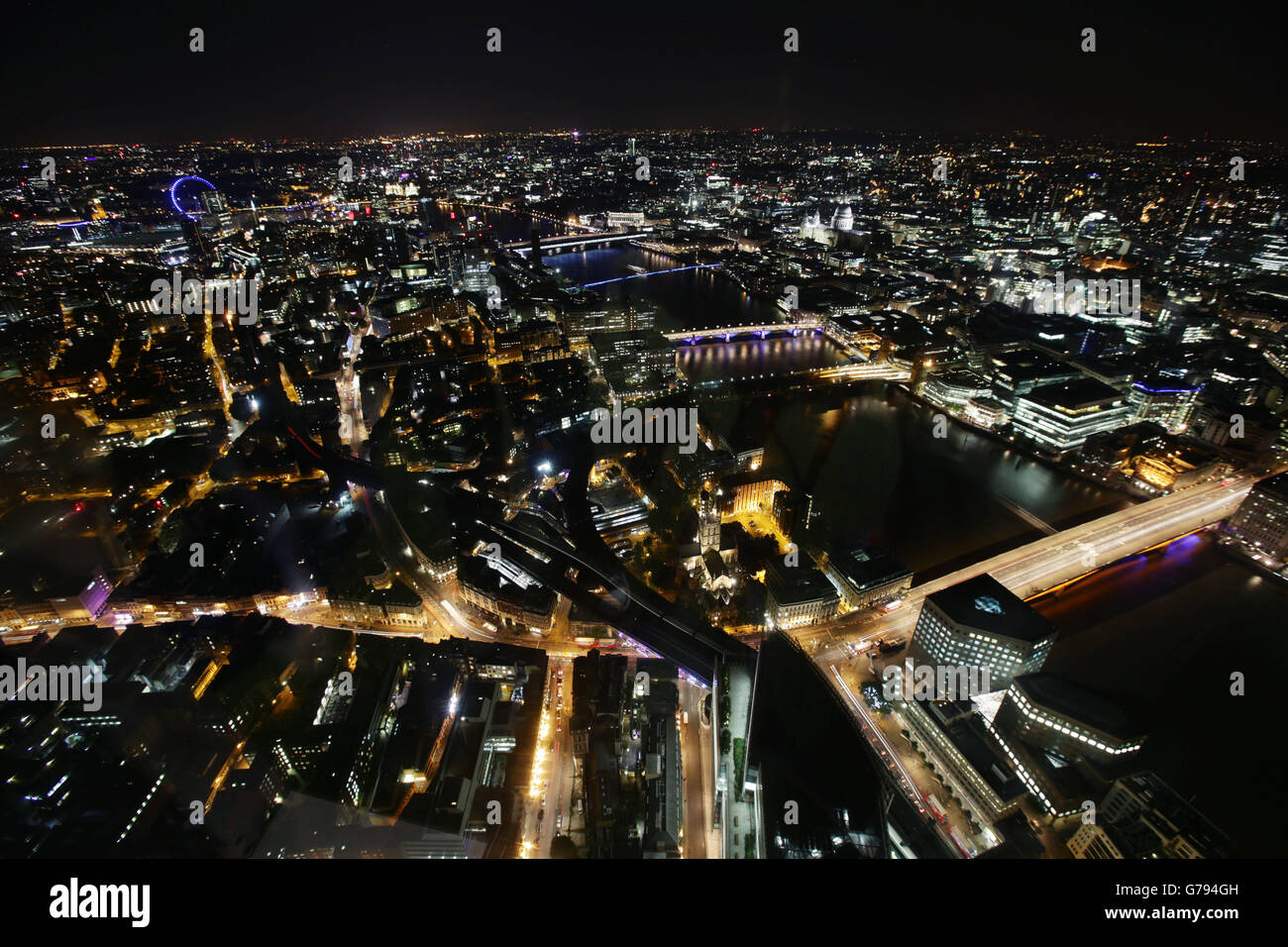 View From The Shard At Night Stock Photo - Alamy