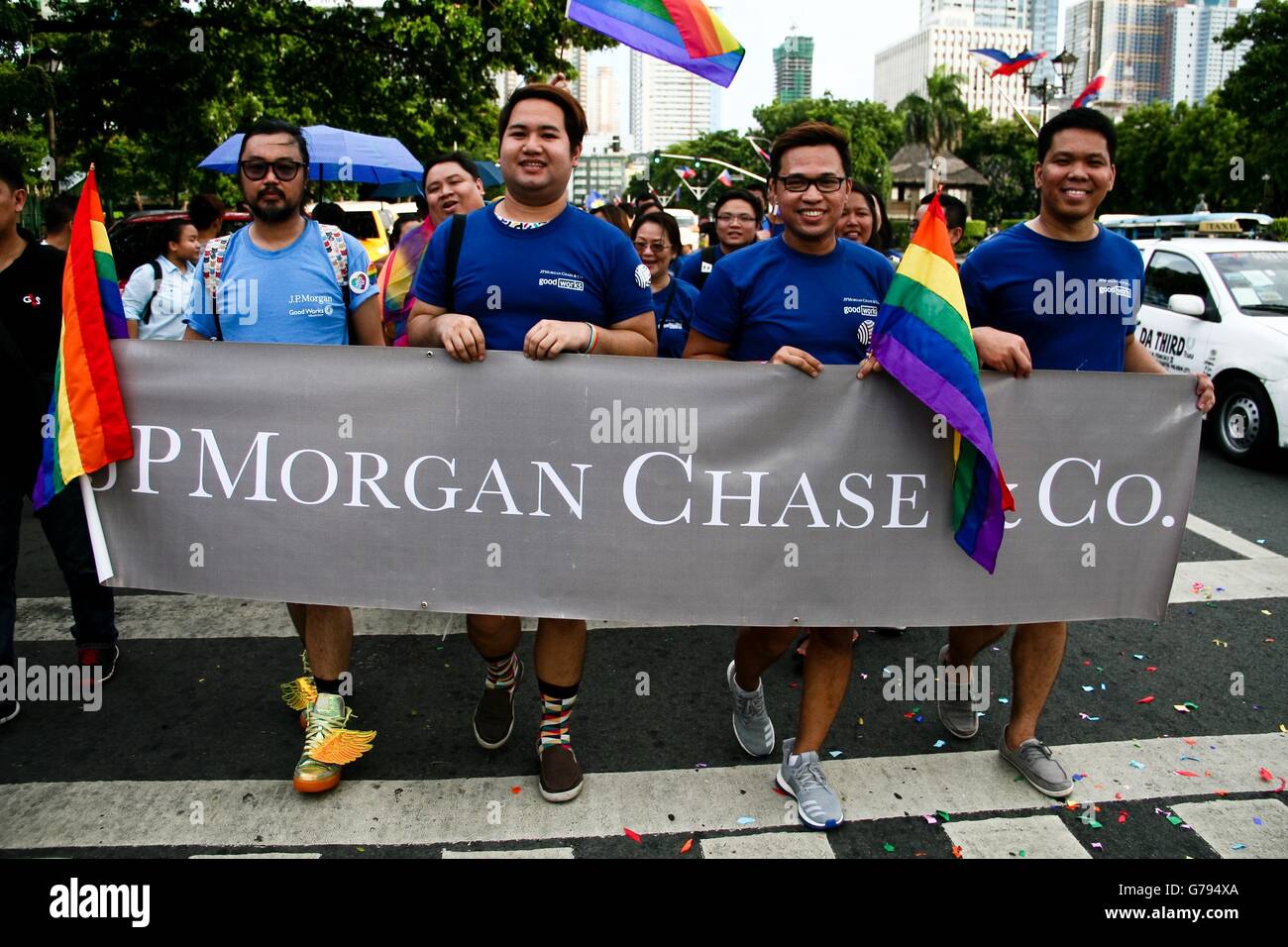 Philippines. 25th June, 2016. LGBTQ community members participate in ...
