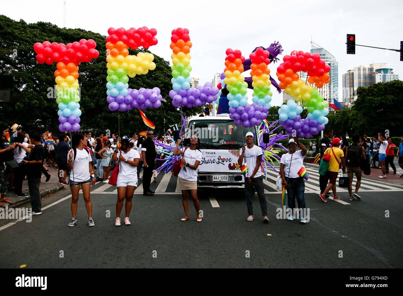 Philippines. 25th June, 2016. LGBTQ community members participate in ...